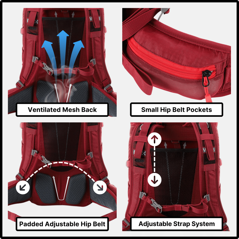 OEX Vallo Air 28 Rucksack Perfect for Hiking and Travelling, Travel ...