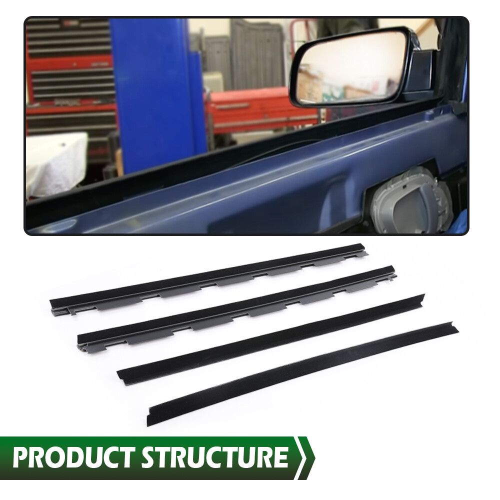 Fit For Chevy Truck Inner & Outer Window Sweep Felt Seal Weatherstrip ...