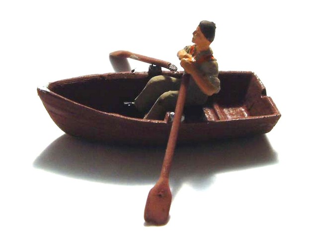 Rowing Boat Rowing Figure OO Scale 1 76 Painted F137P Langley Models ...