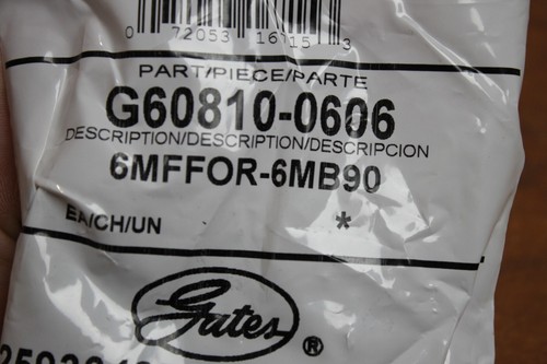 Hydraulic Coupling / Adapter Gates G60810-0606 for sale online | eBay