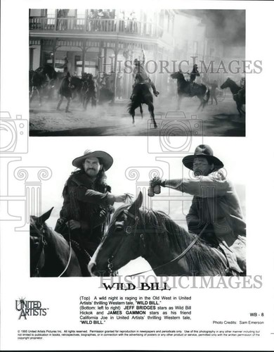 1995 Press Photo Jeff Bridges, James Gammon in scenes from film "Wild ...