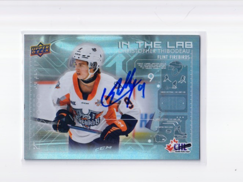 CHRISTOPHER THIBODEAU autographed '24/25 FLINT FIREBIRDS CHL "In the ...