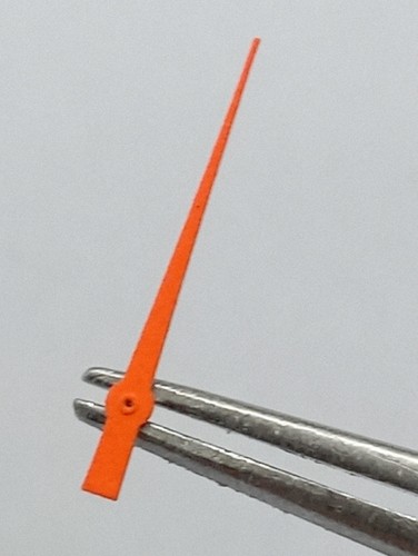 VTG Orange Diver Second Hand Ø 0.190 Watch Hand 0.19 Hole, Long Approx ...