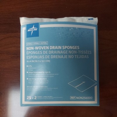 Medline Non-Woven Drain Sponges 4X4 NON256000 BOX OF 47 | eBay