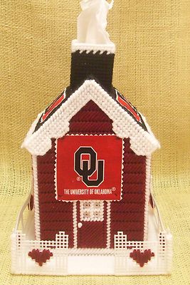 Tissue Box Cover University of Oklahoma Decorated Crimson/Black One of ...