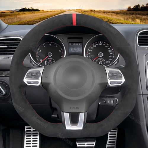 Hand-sewn Alcantara Steering Wheel Cover for VW Golf R GTI Jetta (GLI ...