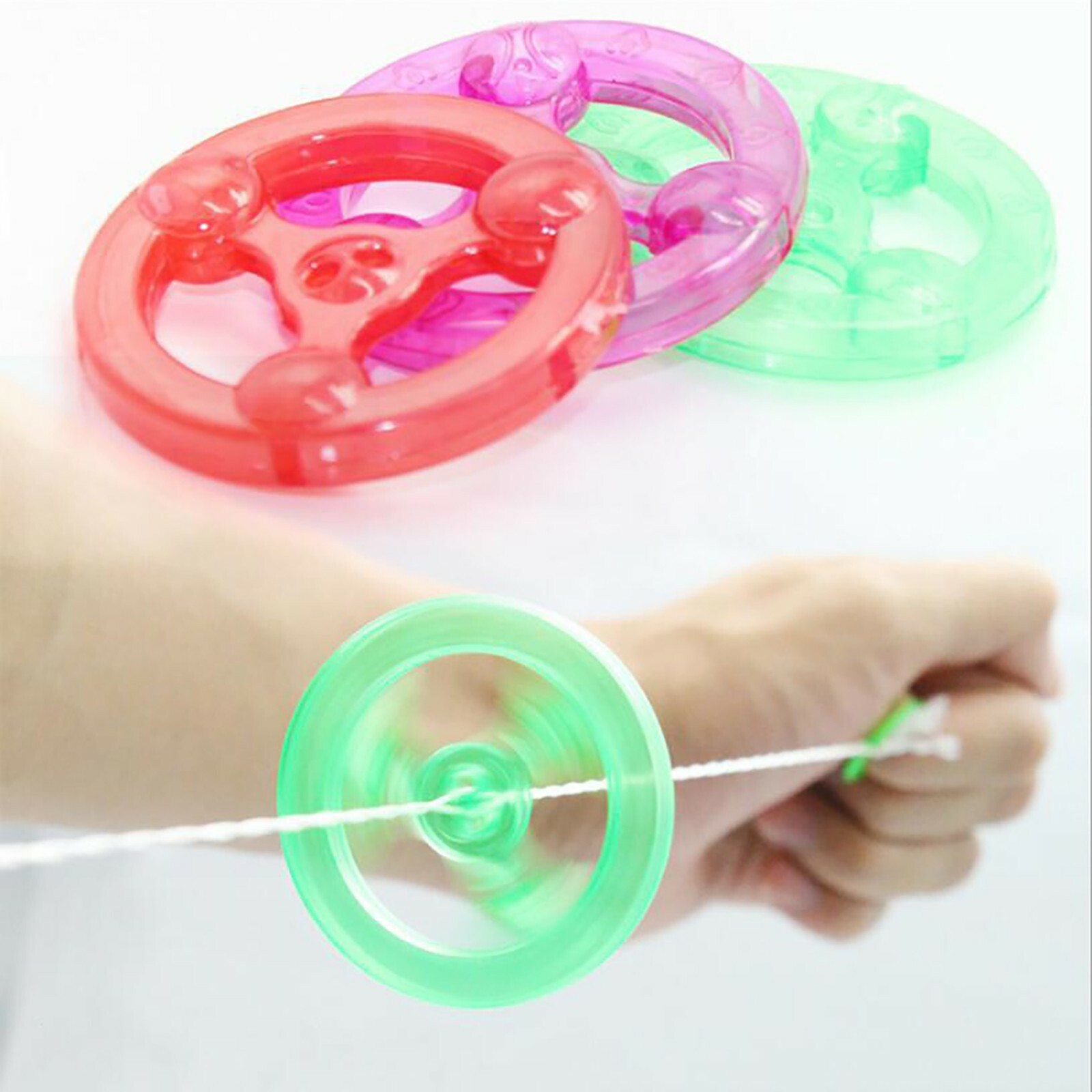 1PC Colorful Glow Up Novelty Children's Toys Pull Line Flywheel Pull ...
