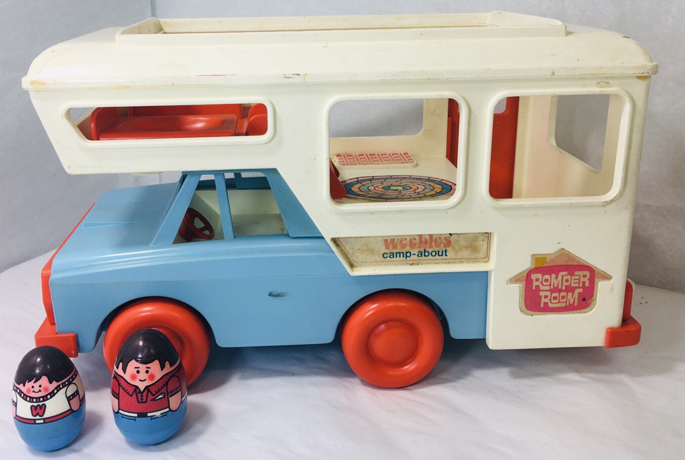 Vintage 1973 Hasbro USA Romper Room Weebles Camper Truck Plastic To w/2 ...