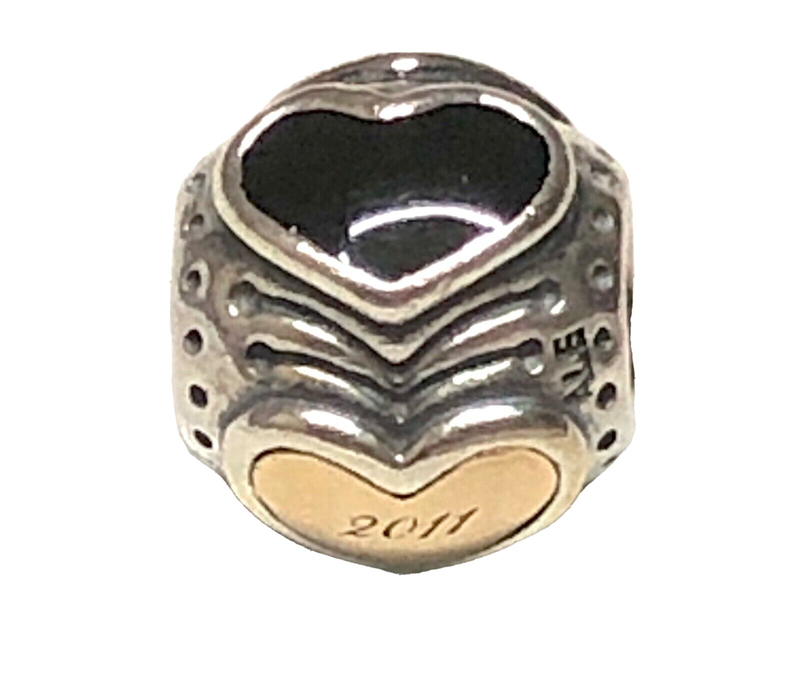 Authentic Pandora SS & 14K Gold 2011 Limited Edition Midnight Hearts ...