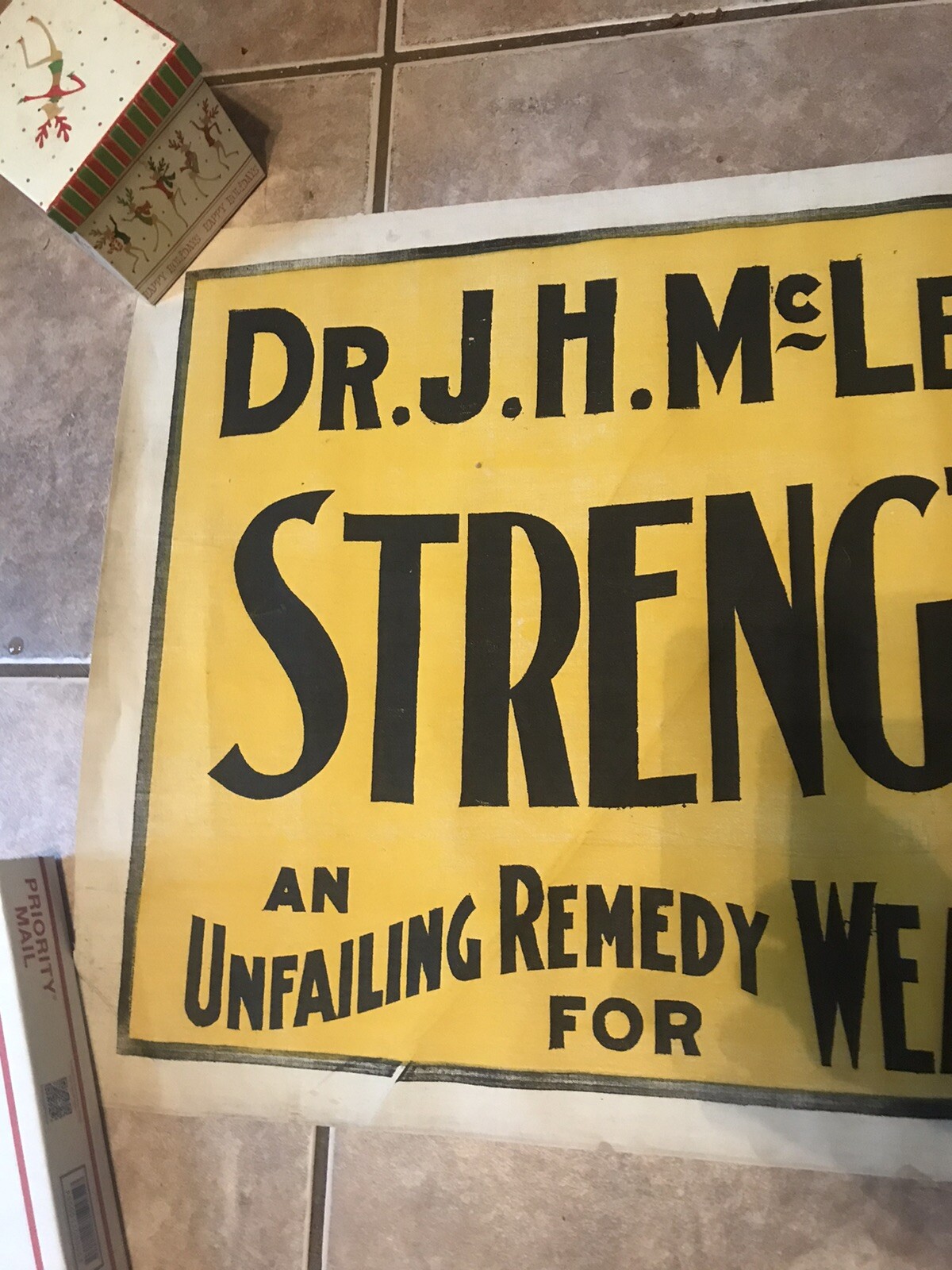 RARE Apothecary Medicine Advertisement Dr. J.H. McLean's Fabric 1800’s ...