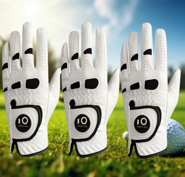 Soft Leather Men's Left Hand Golf Gloves with Ball Marker, 3 Pack, | eBay