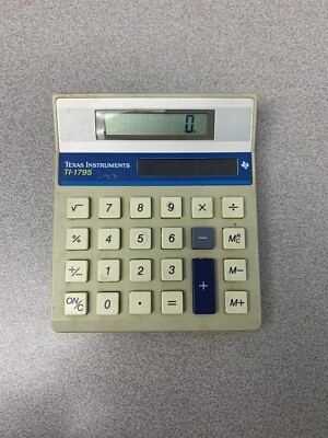Vintage Texas Instruments TI-1795 Solar Calculator Beige Accounting ...