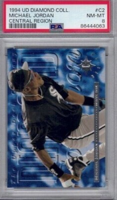 Michael Jordan 1994 UD diamond central region #C2 PSA 8 Chicago White ...