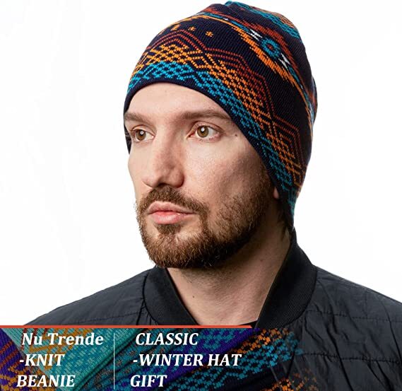 Native American Indian Navajo Print Knit Beanie Hat-173 | eBay