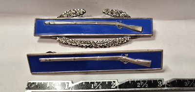 Sterling Silver Combat Infantry CIB Badge & Expert Infantryman Badge ...