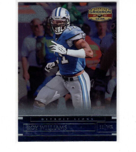 Roy Williams 2007 Donruss Gridiron Gear #18 Football Card Detroit Lions ...