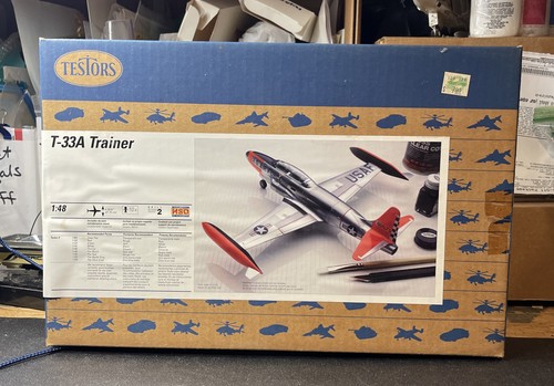 Vintage Testors T-33 Trainer HSO Plastic Model Kit 7578 1/48 Parts ...