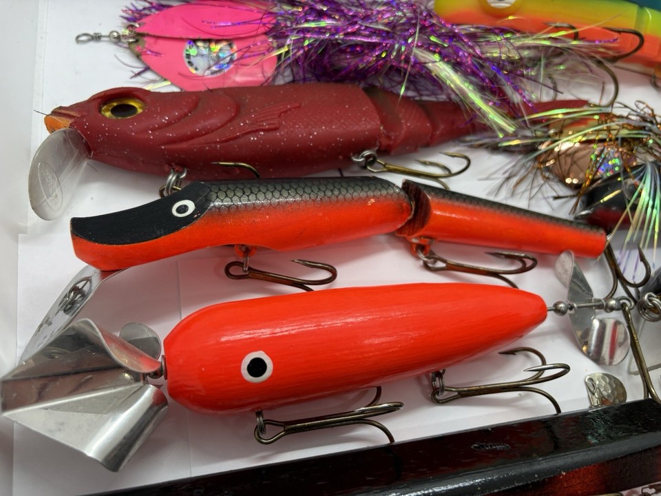 (15) Musky Starter Lot Poe’s Phantom Bucktail Crankbait Jerkbait Lot ...
