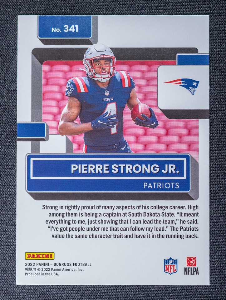 Pierre Strong Jr Rookie RC 2022 Panini Donruss Blue Press Proof #341 ...