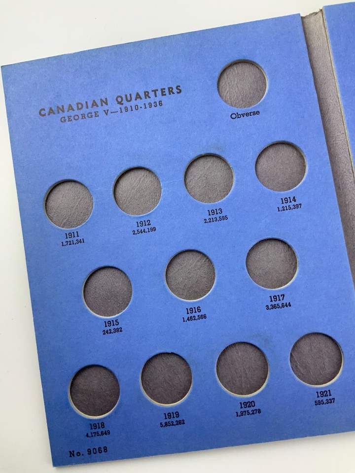 Canadian Quarter Collection No.2 1911 to 1952 Whitman Empty Coin Book ...