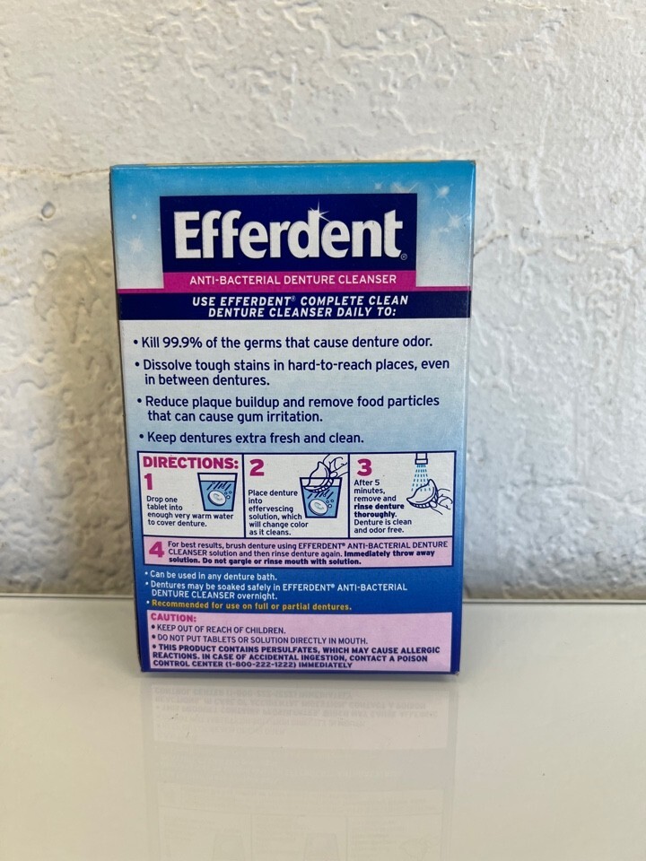 Efferdent Denture Cleanser Complete Clean 102 Tablets | eBay