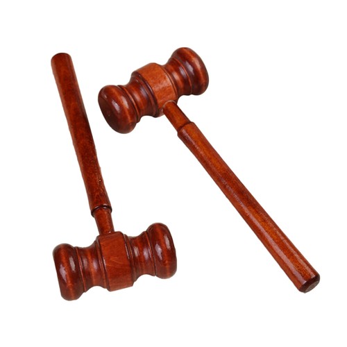 2pcs Judge Hammers Wooden Gavel Toy Judge Toy Gavel Prop Wooden Judge ...