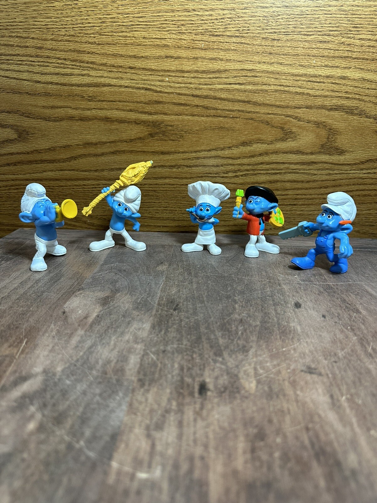 McDonald’s Smurf Happy Meal Toy, Harmony, Chef, Clumsy, Painter ...