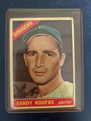 1966 Topps #100 Sandy Koufax Los Angeles Dodgers HOF Baseball Card MLB ...