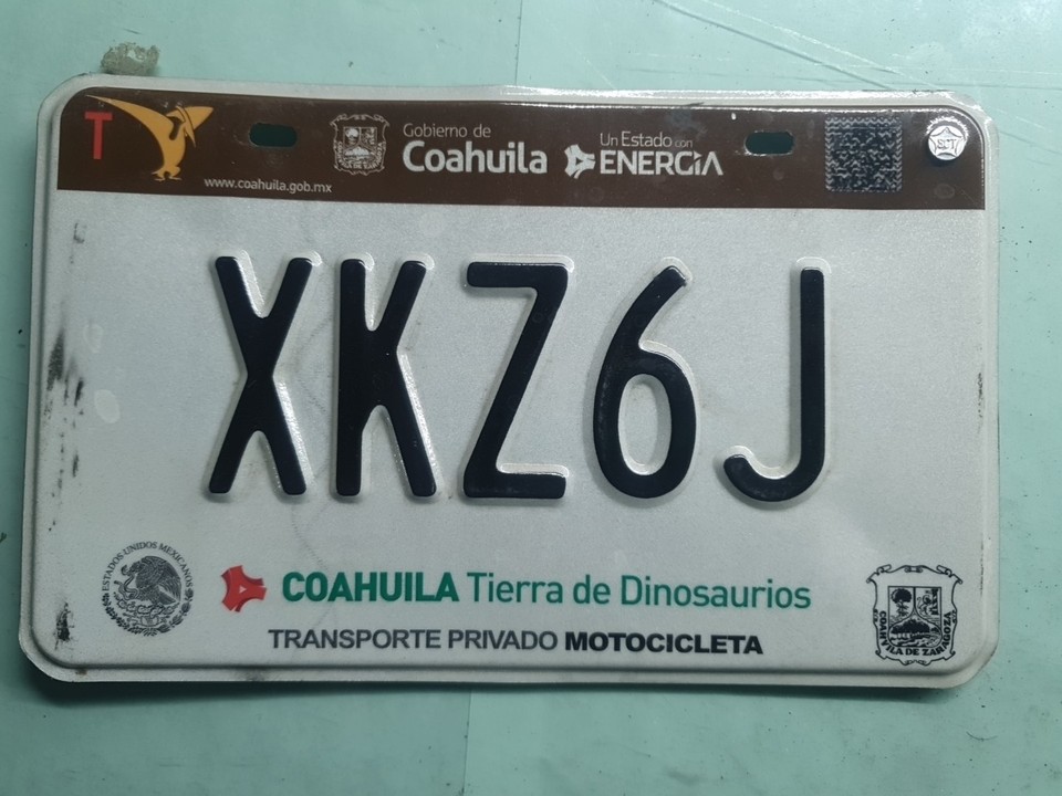 Coahuila Mexico motorcycle license plate | eBay