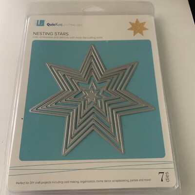 Lifestyle Crafts Cutting Dies NESTING STARS 7 Dies emboss Paper ...