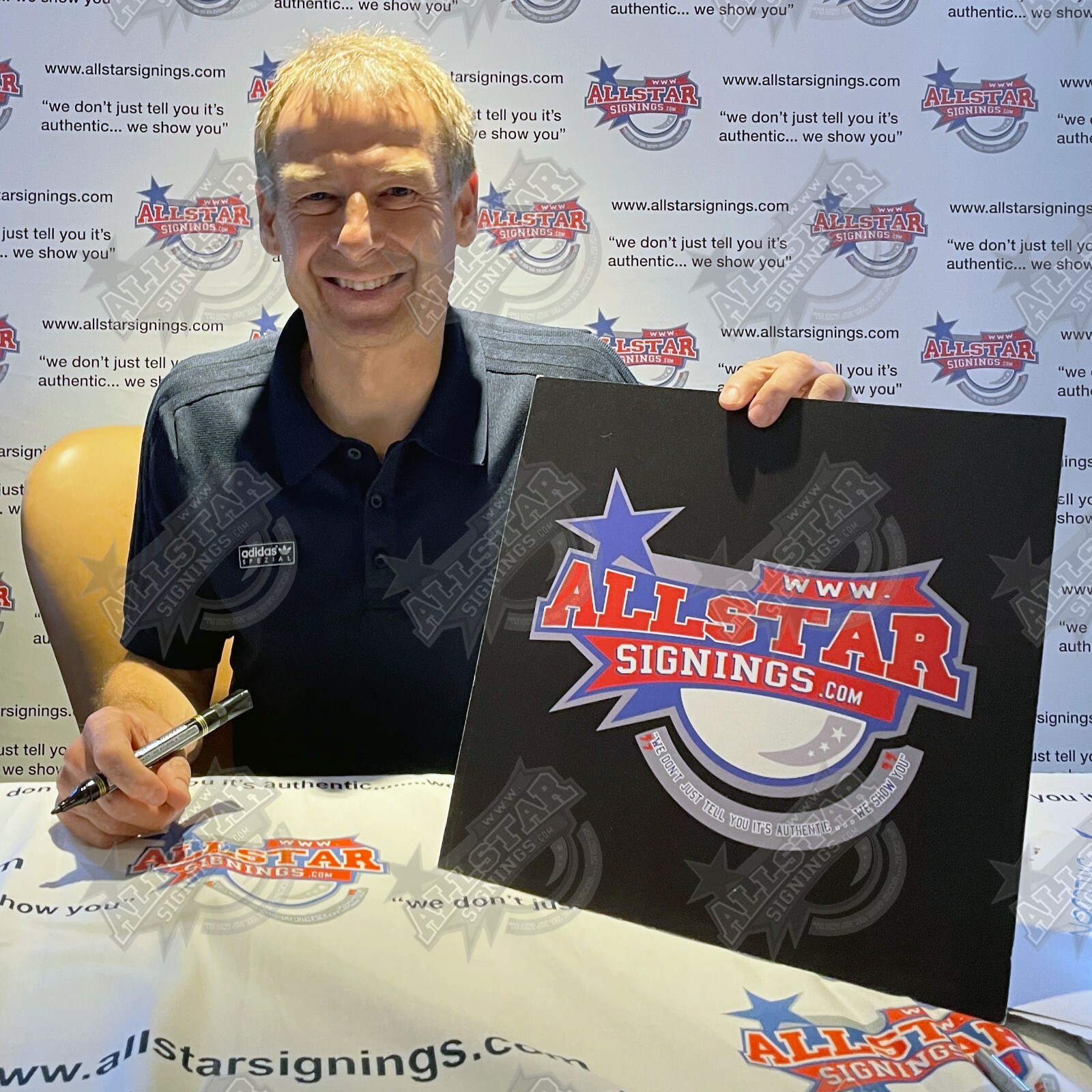 JURGEN KLINSMANN SPURS SIGNED TOTTENHAM HOTSPUR SHIRT PROOF COA SPURS ...