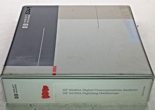 HP 83480A Analyzer & HP 54750A Oscilloscope User's Guide P/N 83480 ...