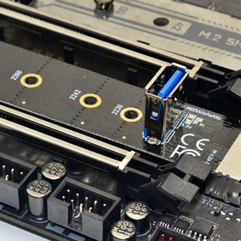2X M.2 to PCI-E X16 NGFF Slot Adapter Card+PCIE 1X to 16X 6Pin Card8973 ...