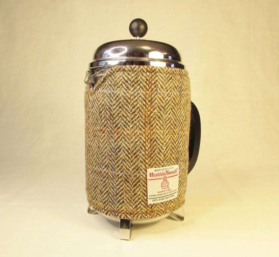 LARGE Harris Tweed Coffee Pot Cosy for 12 Cup Cafetiere / French Press ...