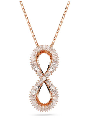 Swarovski 5677623 Pendente Hyperbola Infinito Bianco Placcato Oro Rosa ...
