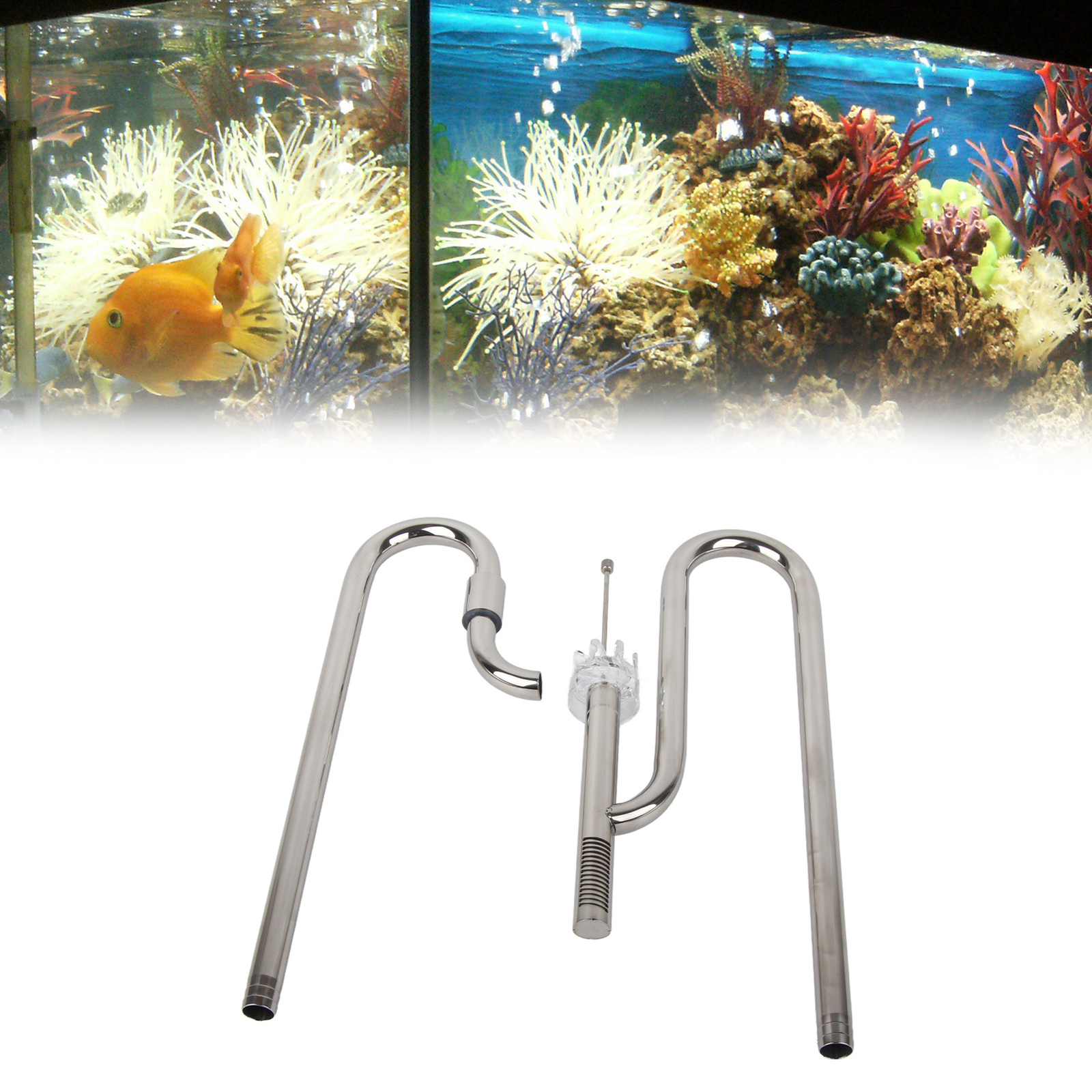 16mm/0.63in Stainless Steel Inflow And Outflow Pipe Set Water ...