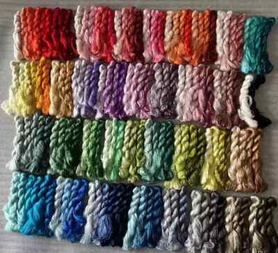 155Colors 100%mulberry silk,hand-dyed velvet flowers Twistless silk ...