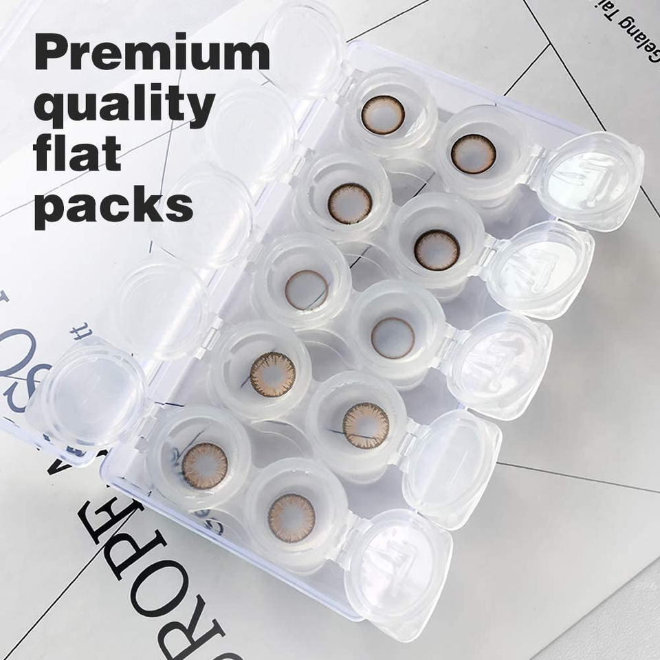 Clear Contact Lens Case, 5 Pack Flip Top Contact Leses Cases with ...