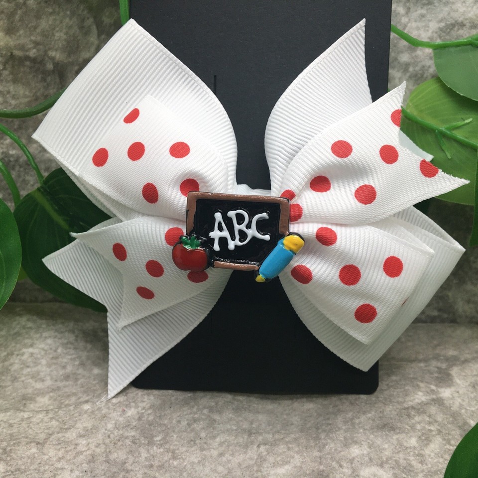 Handmade 4.5” Alligator Clip Layered Stacked Bow Grosgrain Ribbon BTS ...