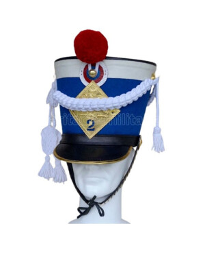 French Napoleonic Shako Helmet, BLUE SHAKO Helmat with red Pom Pom | eBay