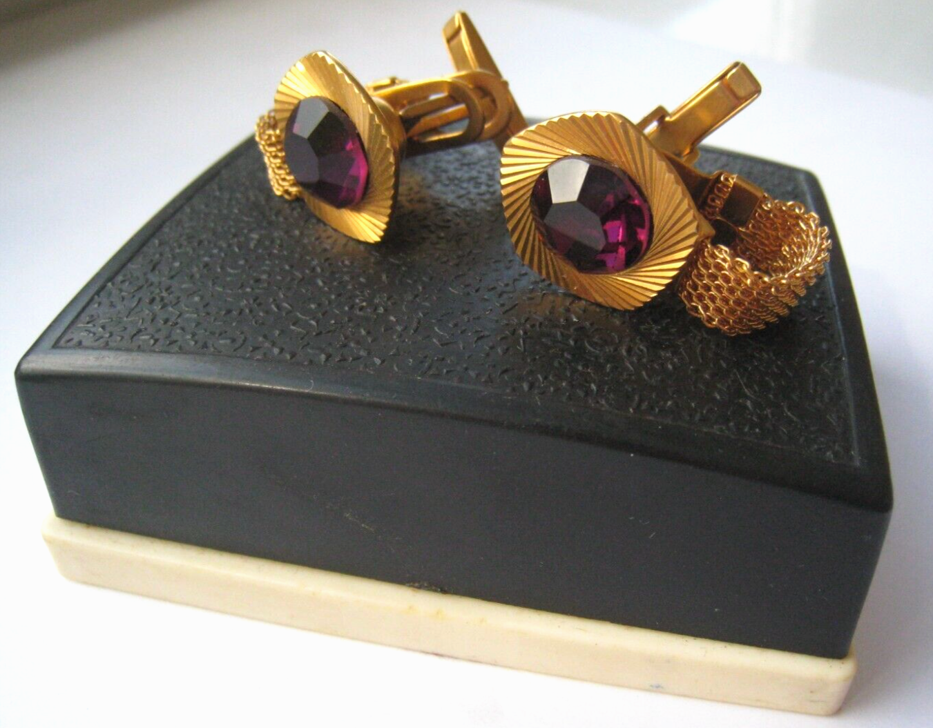 Cufflink made in USSR gilding Vintage clothing accessory for men | eBay