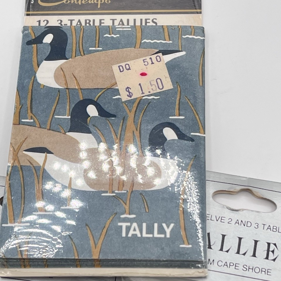 Vintage 90’s Bridge Tally Cards Birds Goose Tallies Table Progressive ...