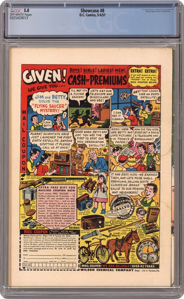 Showcase #8 CGC 5.0 1957 0325429013 2nd app. Silver Age Flash | eBay
