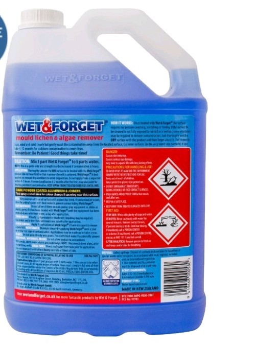 Wet & Forget Concentrate Mould,Lichen & Algae Remover- 5 Litre ...