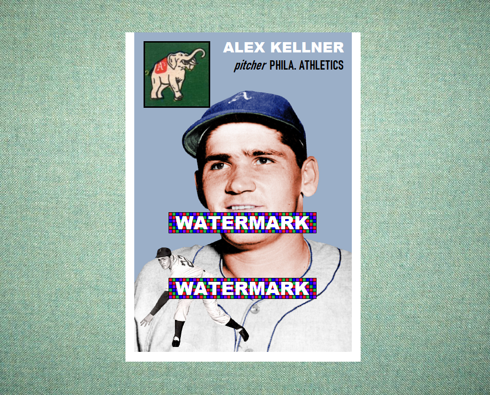 Alex Kellner Philadelphia Athletics A's 1954 Style Custom Baseball Art ...