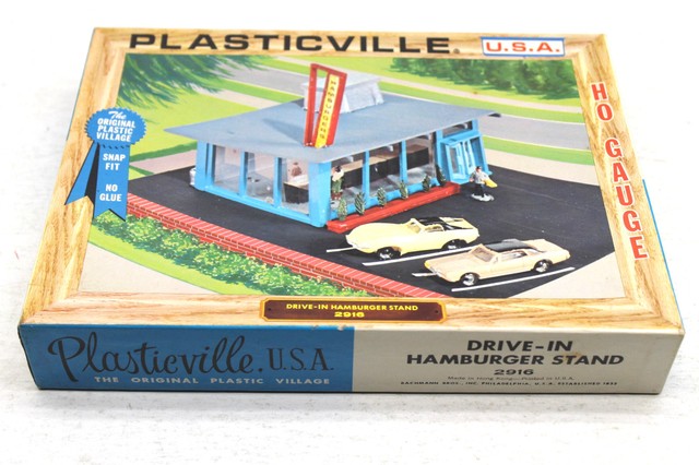 Bachmann Plasticville HO Scale Drive-in Hamburger Stand # 2916 for sale ...