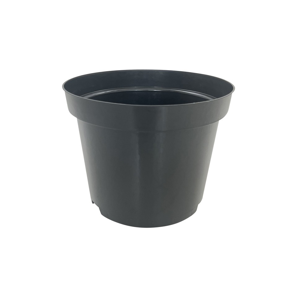 12 Litre Black Plant Pots Plastic Round Flower Pot L LT High Quality ...