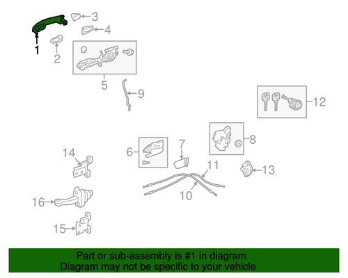 GENUINE TOYOTA RAV4 2013-2018 HANDLE DOOR OEM 69211-42040-A0 ...