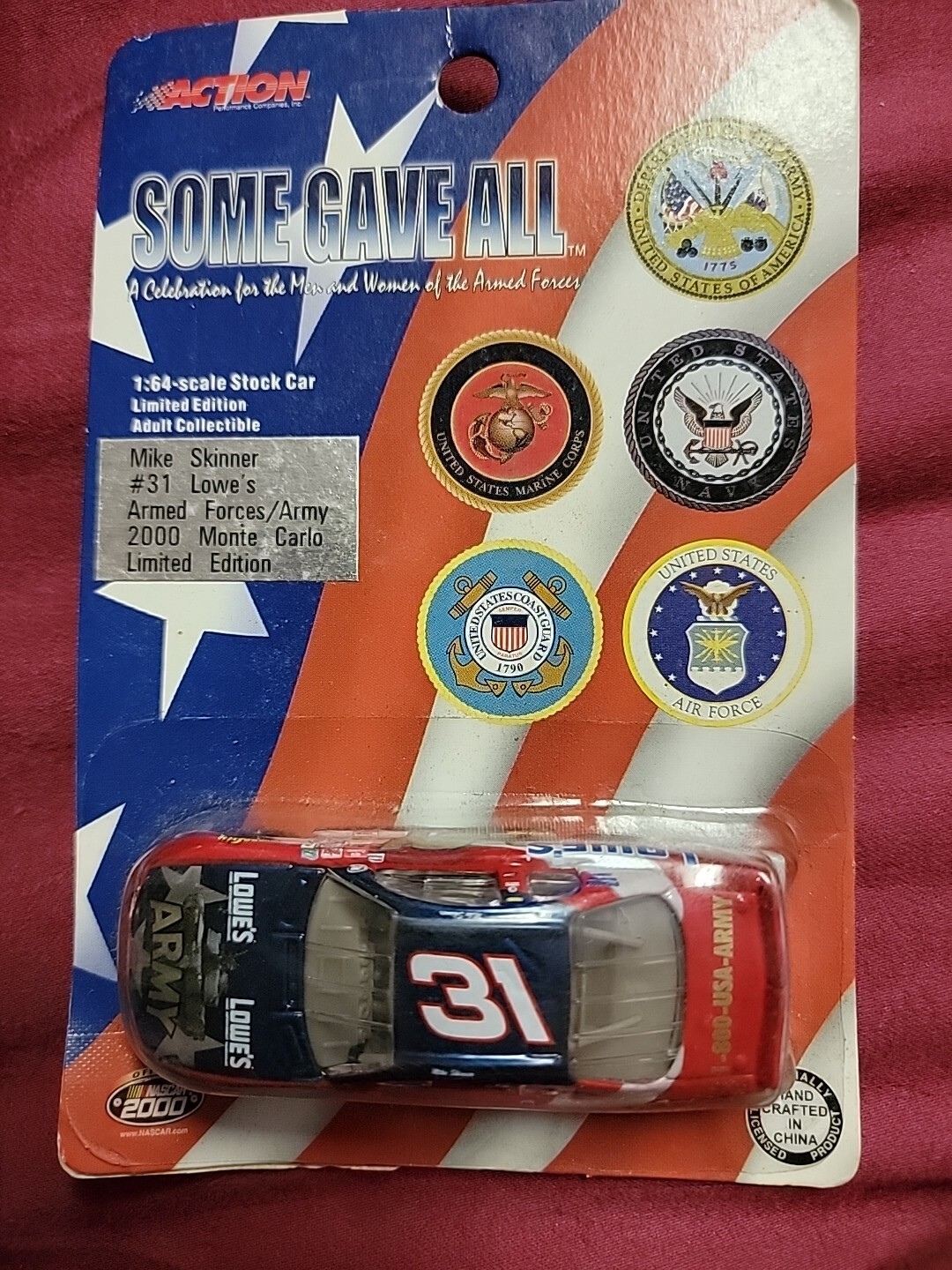 2000 Monte Carlo LOWES #31 Mike Skinner ARMY Limited Edition 1:64 ...
