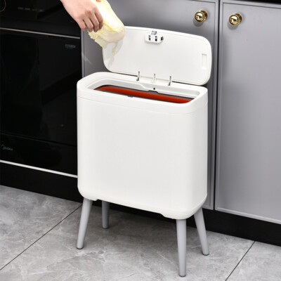 Narrow Waste Bin Home Kitchen Rubbish Trash Can Dustbin Tall Toilet Bin ...